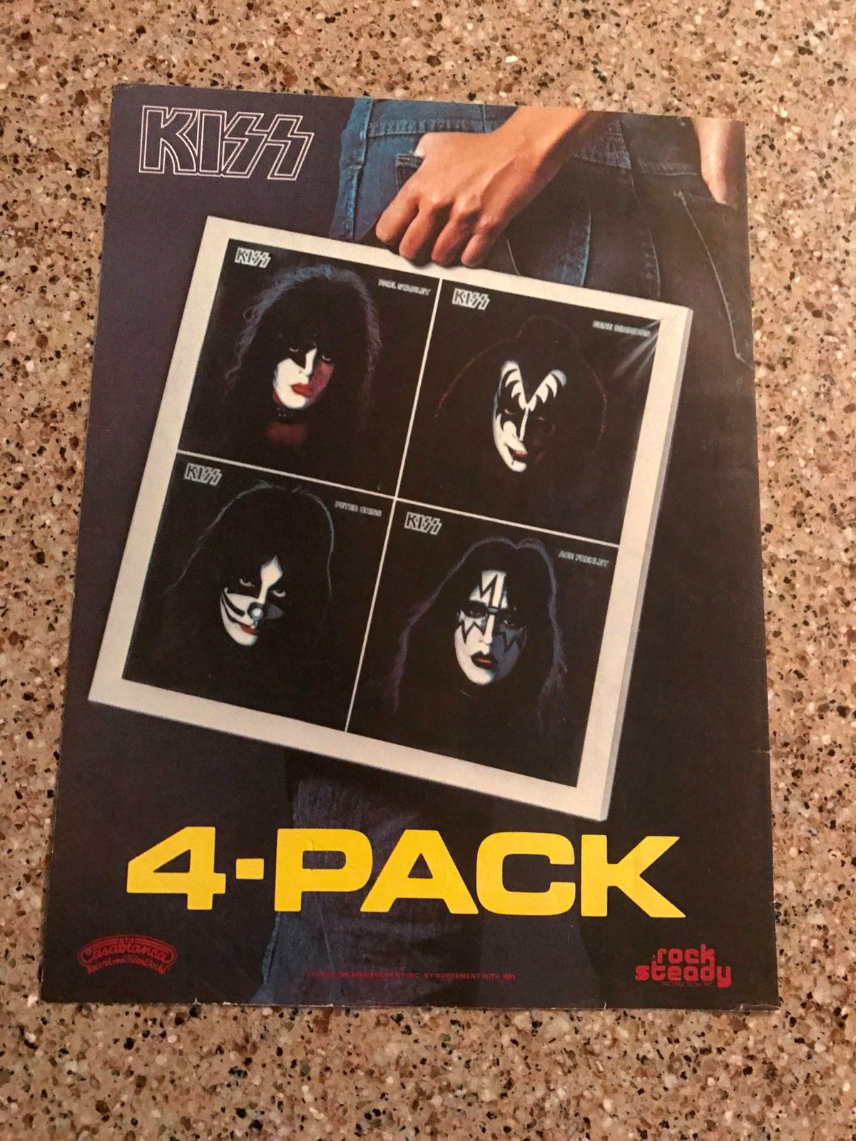 1978 VINTAGE 8X11 ALBUM PROMO PRINT Ad FOR ROCK BAND KISS 4-PACK GENE ...