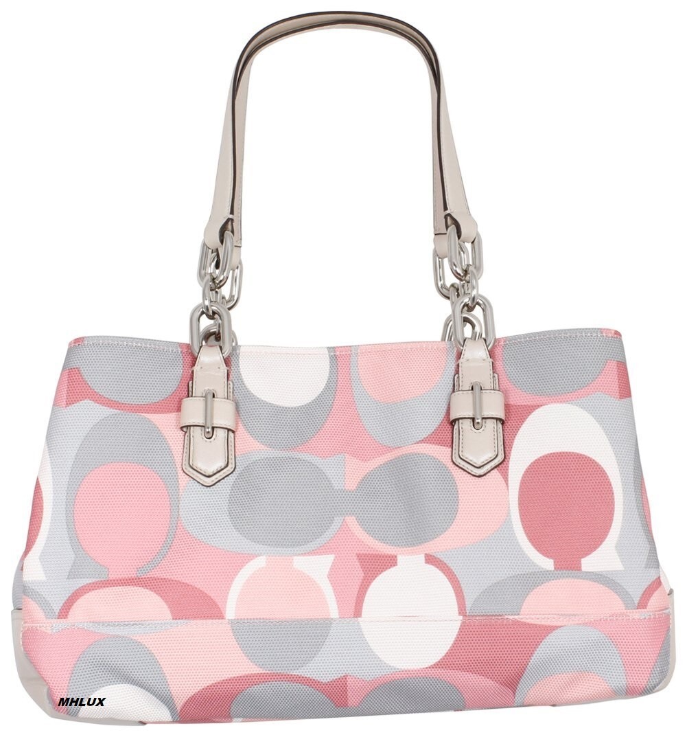 NEW COACH CHELSEA JAYDEN PINK SCARF SIGNATURE PRINT HANDBAG PURSE *RARE ...