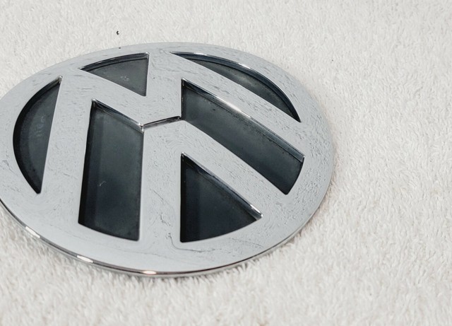 VW Volkswagen Round Chrome Black Emblem Symbol Badge OEM Genuine for ...