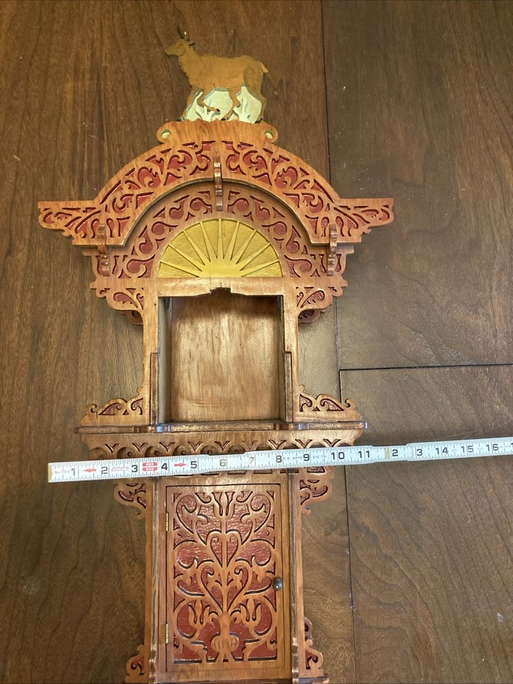 Antique 1940s Tramp Art Fretwork Clock Case | eBay