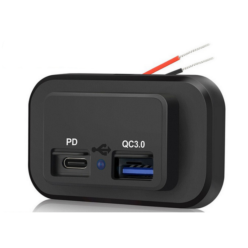 Dual USB Car Phone Charger Socket Adapter QC 3.0 Fast Charging Auto ...