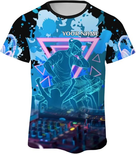 Personalized 3D DJ T-Shirts Custom DJ Shirt with Name Customized EDM ...