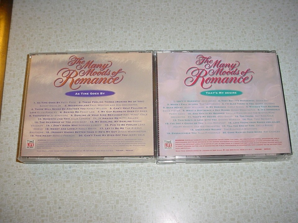 6 CD TIME LIFE MUSIC THE MANY MOODS OF ROMANCE A TIME LIFE COLLECTION ...