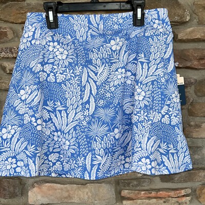 TOMMY BAHAMA ACTIVE Floral Print Golf Tennis Knit Skort Large Blue ...
