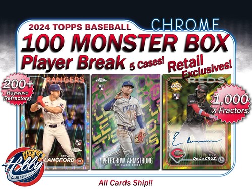 Logan Porter KC 2024 Topps Chrome 5 Case (100 MONSTER BOX) Player Break ...