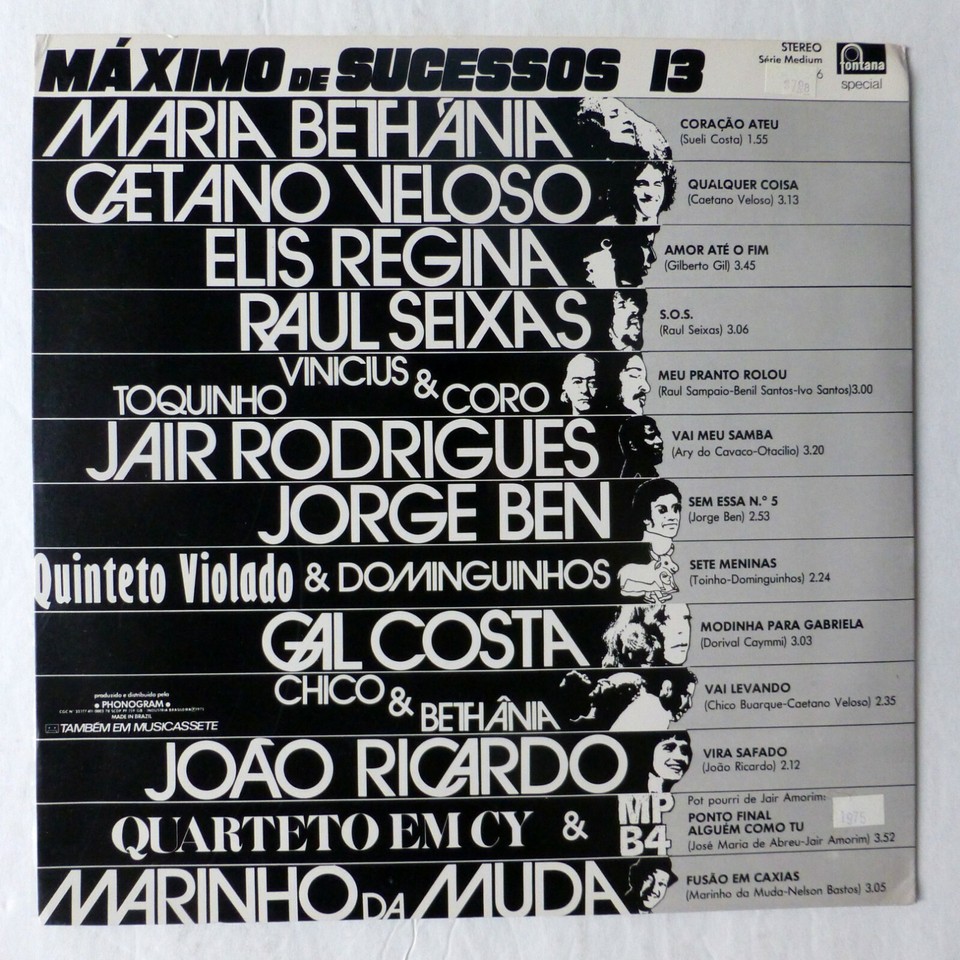 MAXIMO de SUCCESSOS 13 compilation LP Philips BRAZIL 1975 Aa29 | eBay