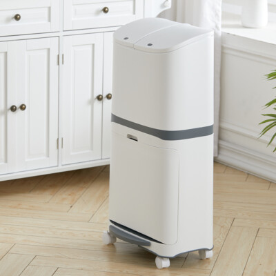 Kitchen Rubbish Waste Bin Recycling Dual Multi Compartment Pedal ...