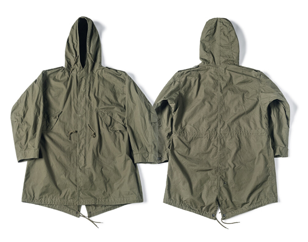 Fishtail Parka Men's Military Jacket Hooded Windbreak Loose Casual ...