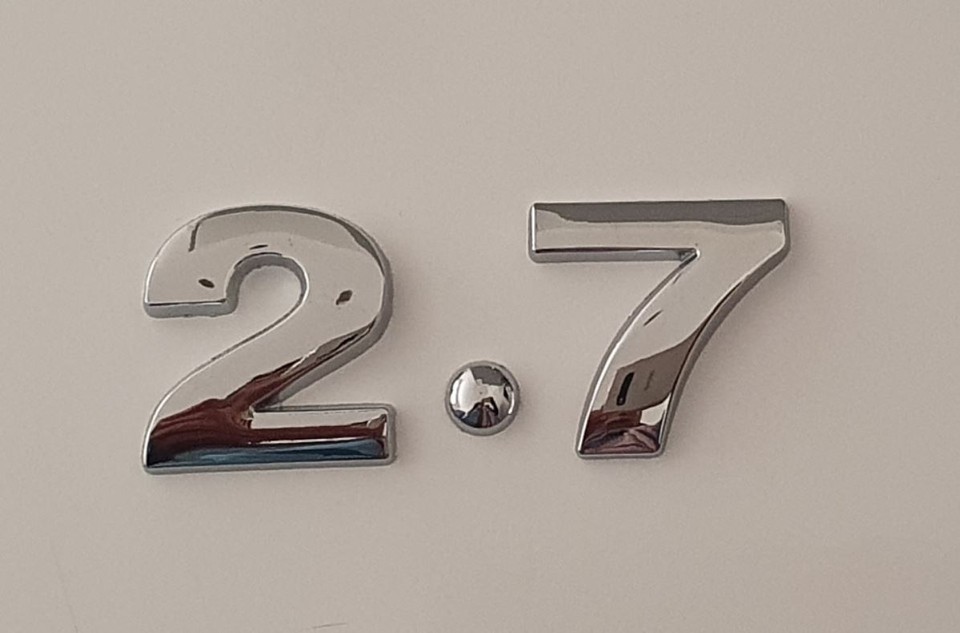 3D Quality Metal Self Adhesive Numbers Car ENGINE Sizes Badge 25 mm ...