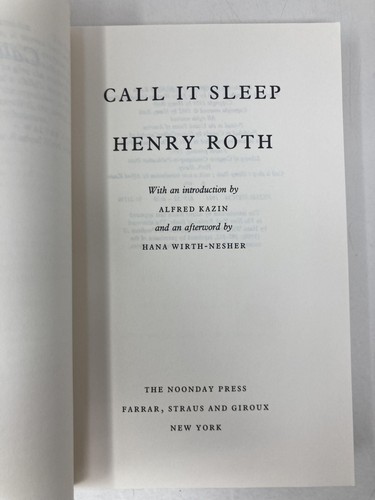 Call It Sleep by Henry Roth First 1st Edition LN PB 1992 | eBay