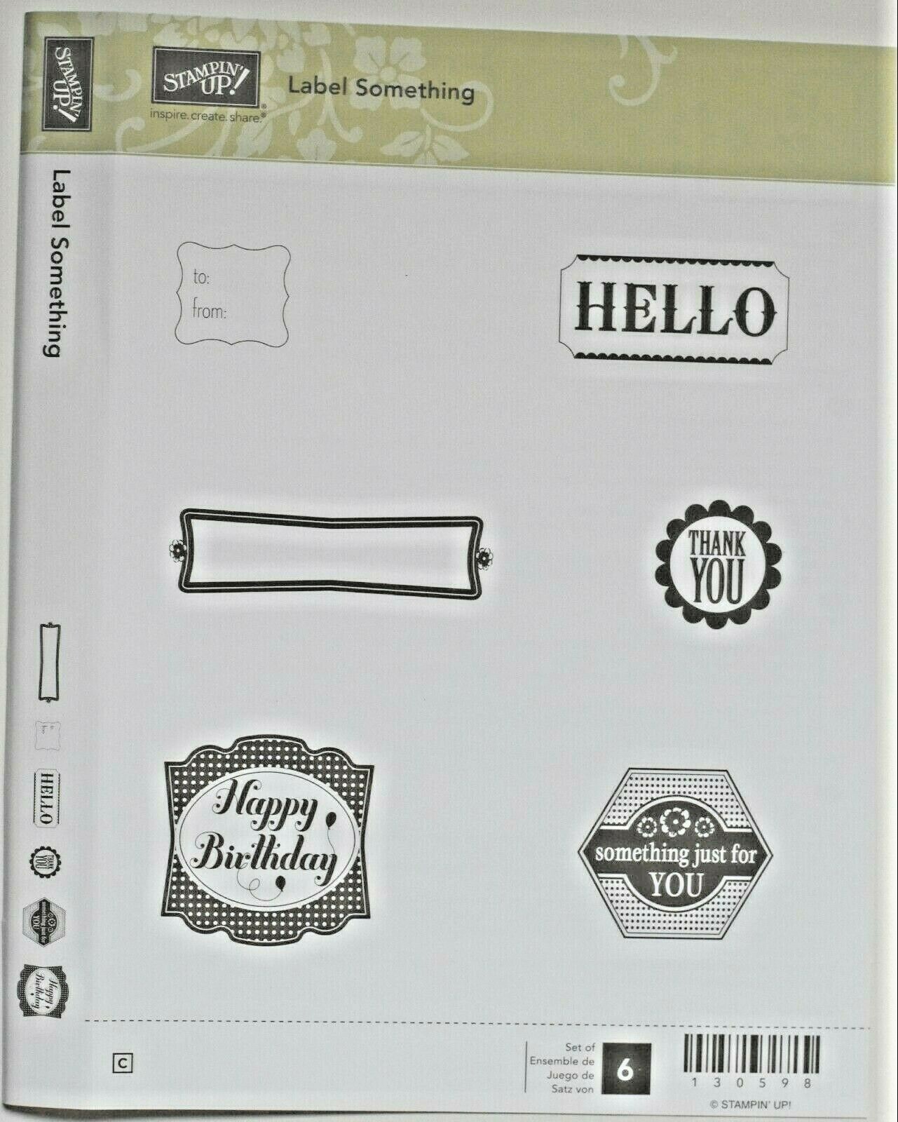 SUX STAMPIN' UP! "LABEL SOMETHING" CLEAR SET OF 6 FUN RET | eBay