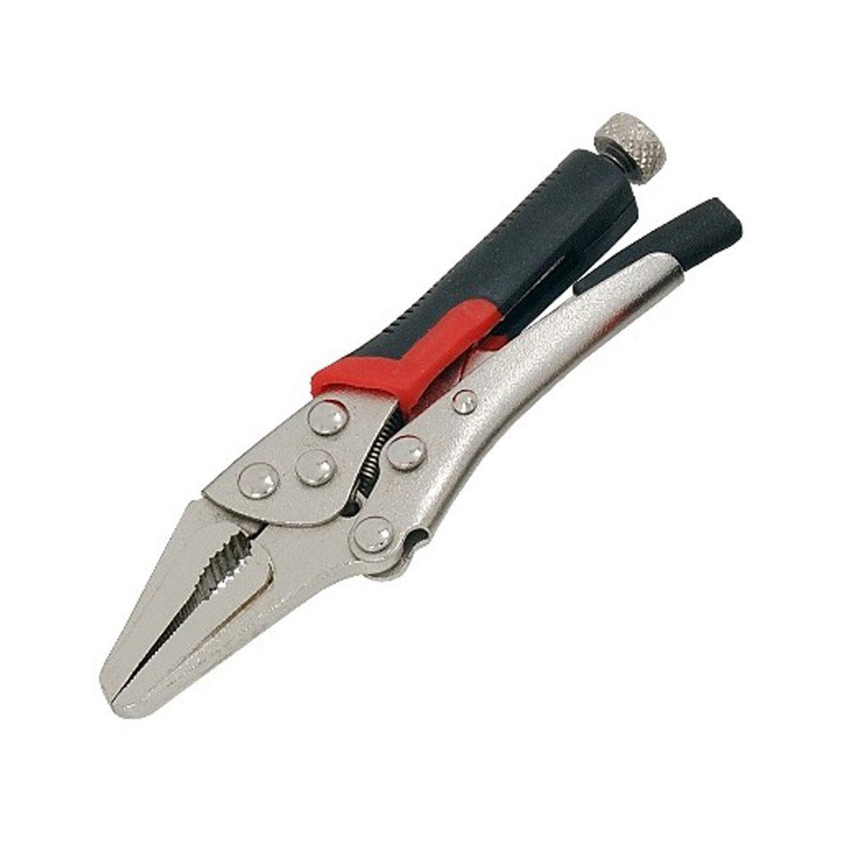 Mini Locking Pliers Set Soft Grip Handles Curved Jaw / Long Nose / C ...