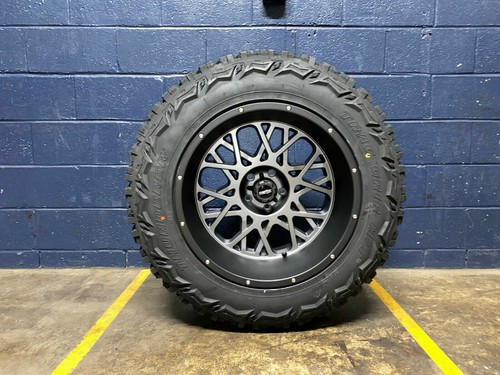 20x12 Vision Rocker 35" MT Wheels & Tires Package 6x5.5 GMC Sierra 1500 ...