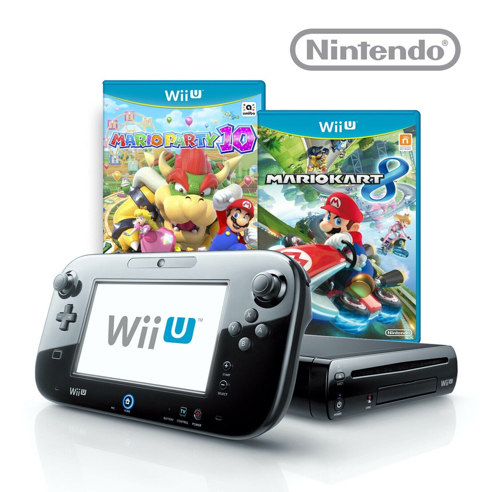 Nintendo Wii U WIIU Complete Console Bundle (Black/White) Pick & Choose ...