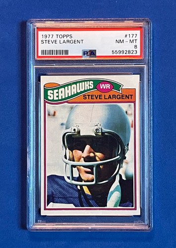 1977 Topps Football #177 Steve Largent RC PSA 8! YODA! HOFer/Seahawks ...