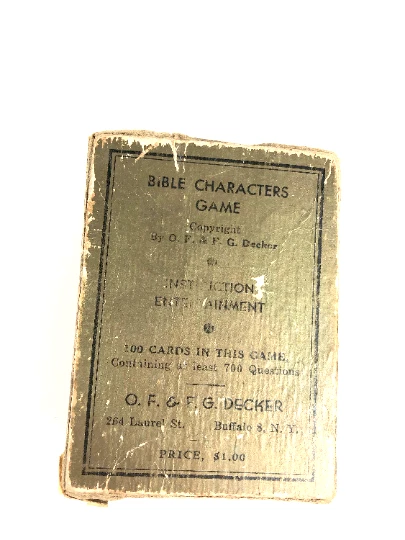 Antique Bible Card Game Characters