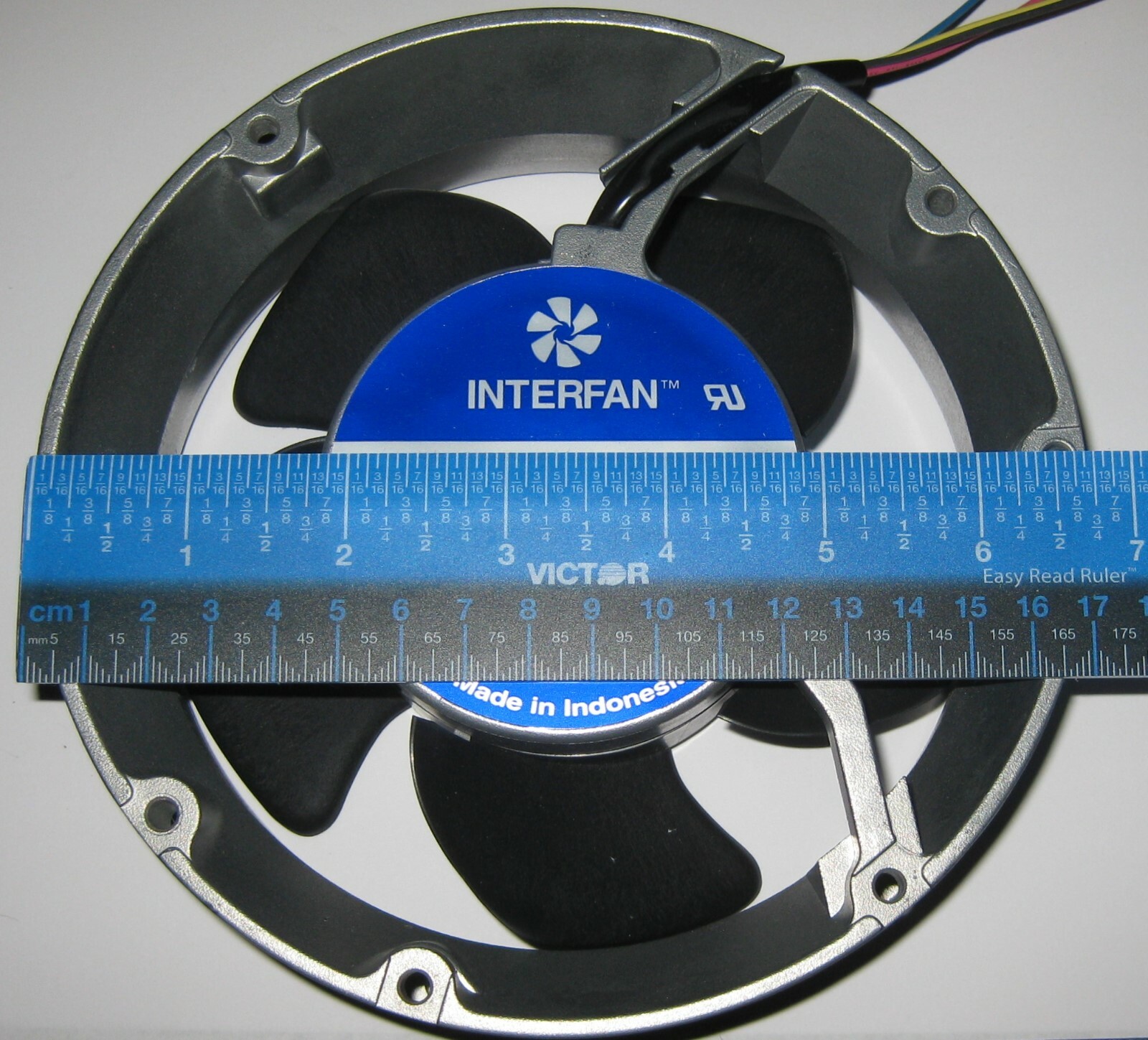 172mm Dia. Round DC Fan x 51mm - 250 CFM - 24 V - 3350 RPM - PM240-24D ...