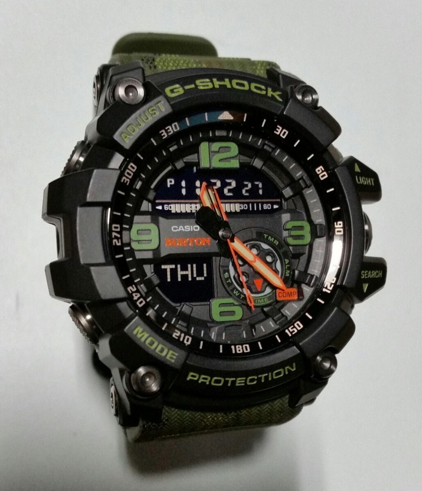 BURTON x Casio G-SHOCK Collabo Watch MUDMASTER GG-1000BTN-1AJR Rare ...