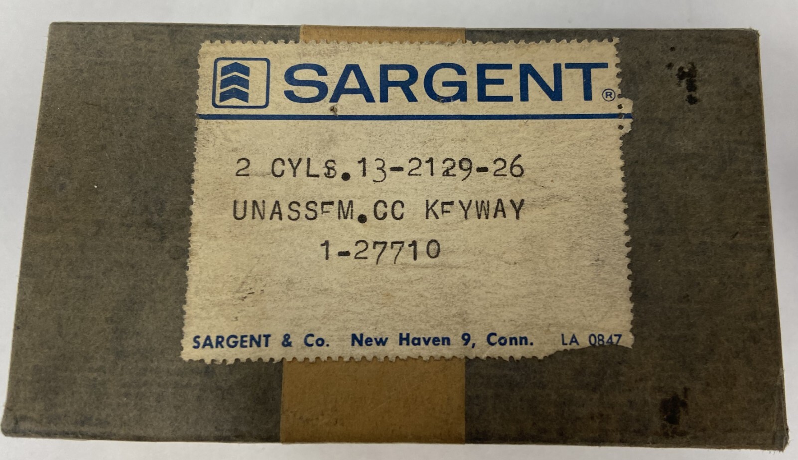 Set of 2 Vintage Original Sargent Cylinders 278CC Keyway Zero Bitted w ...
