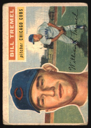 1956 Topps #96 Bill Tremel G Cubs Grey Backs 569060 | eBay