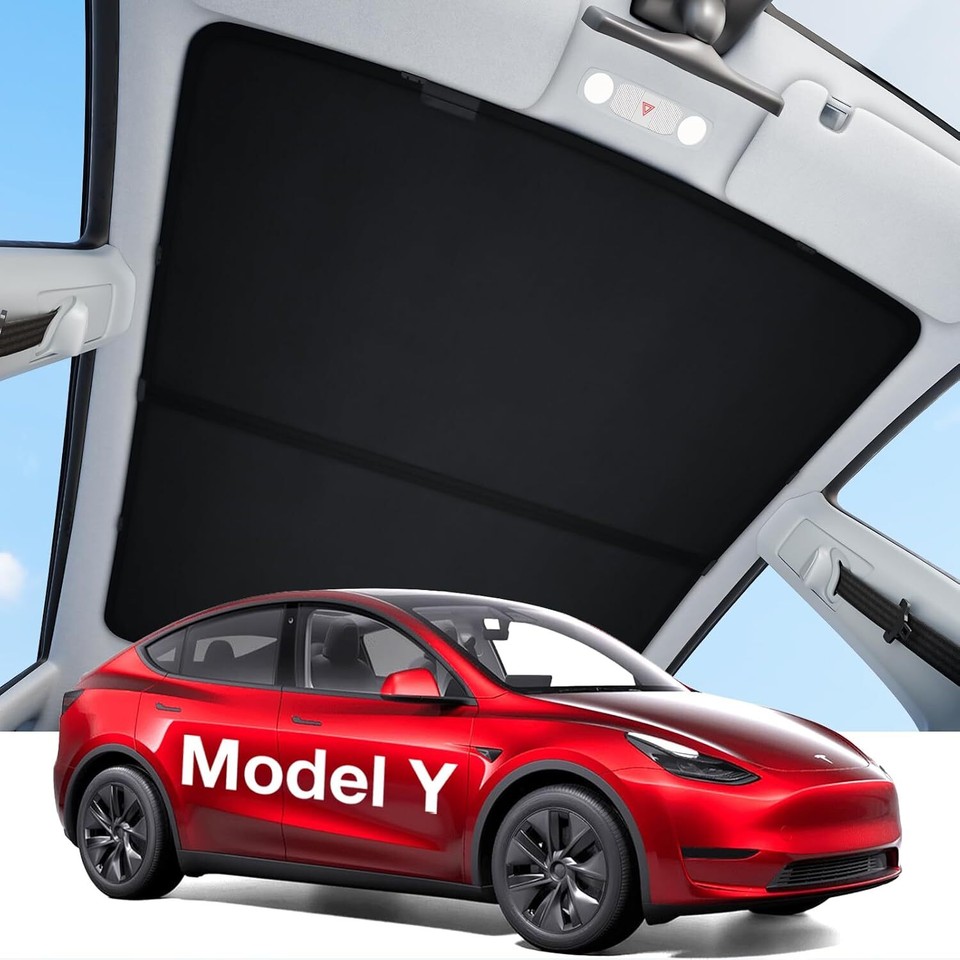Tesla Model 3 / Y (2026-2017) Sunshade Front and Rear Glass Roof Sun ...