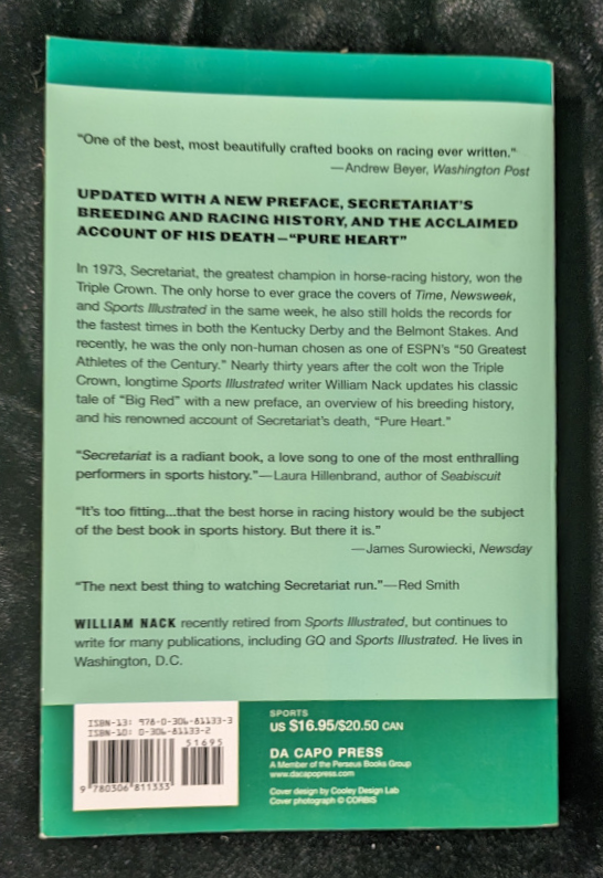 'SECRETARIAT' BOOK BY WILLIAM NACK - OLD FRIENDS - CHARITY | eBay