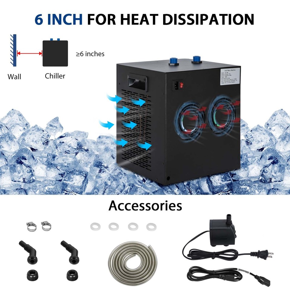 Aquarium Chiller 1/3 HP 1/2 HP Water Chiller for Cold Plunge, Ice Bath ...