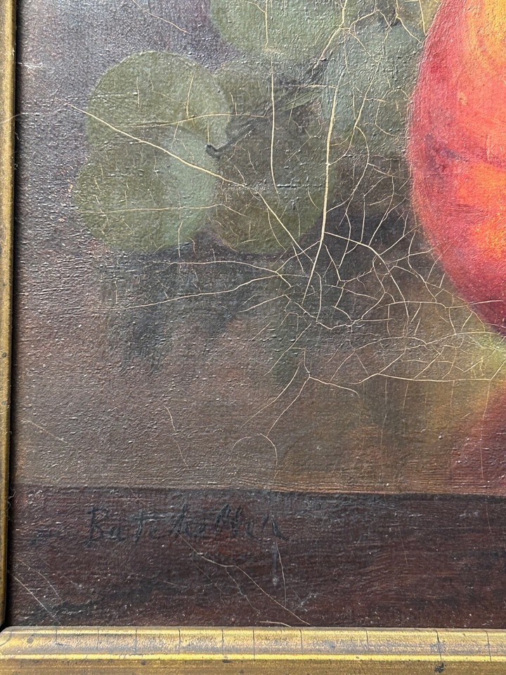 c 1870 Frederick Stone Batcheller vtg OIL PAINTING antique frame George ...