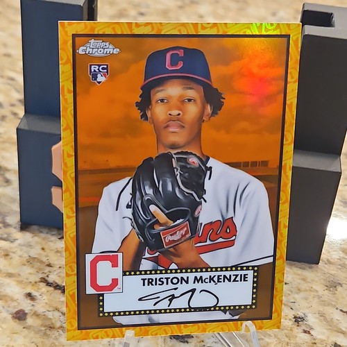 Triston McKenzie 2021 Topps Chrome Platinum Anniversary RC Orange ...