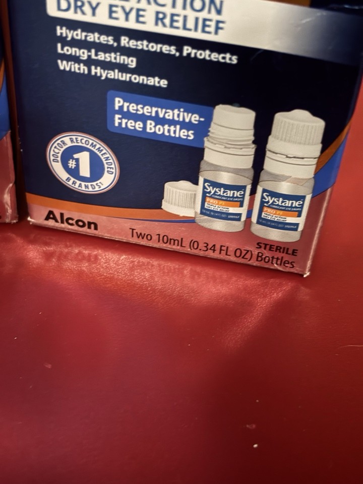 (3)~Twin Packs Systane PRO PF Eye Drops Triple Action Dry Eye Relief 2/ ...