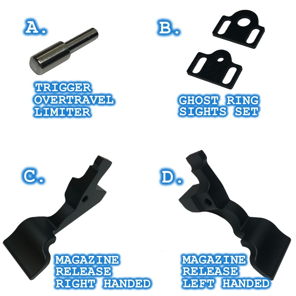 Ruger 10/22 1022 Upgrade Package Trigger Overtravel Mag Release Ghost ...