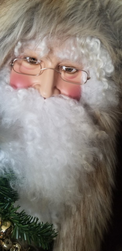 RARE 57" DITZ DESIGN BY THE HEN HOUSE CHRISTMAS HOLIDAY JEWELS SANTA ...