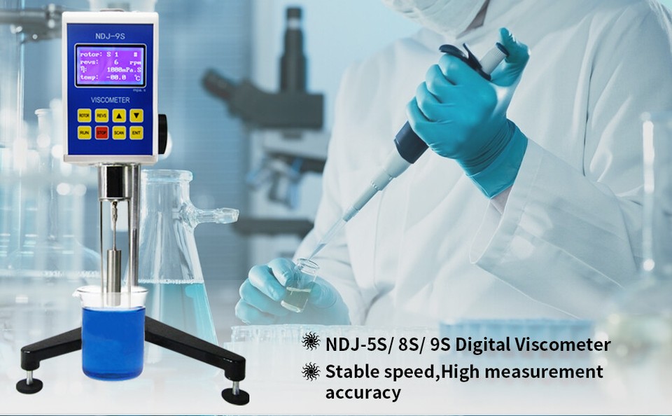 NDJ-9S Digital Rotary Viscometer Viscosity 10~6,000,000 mpa.s ...