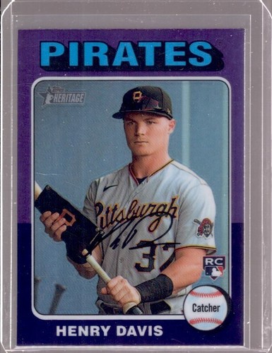 HENRY DAVIS 2024 Topps Heritage Chrome Hot Box Purple Refractor #415 ...