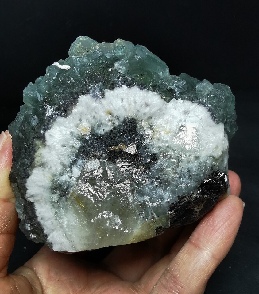 640g New Find Natural Green Spherical Fluorite Quartz Rock Mineral ...