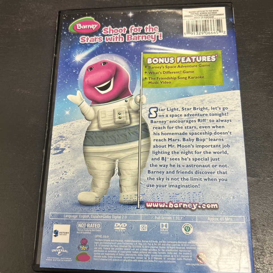 Barney Let's Go to the Moon DVD Jerad Harris NEW 191329066652 | eBay