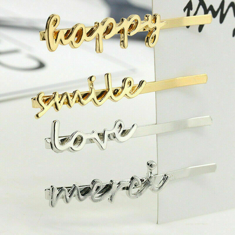 Gifts Hair Letter Accessory Hairpin Clip Pin Hair Bobby Fashion Girl's ...