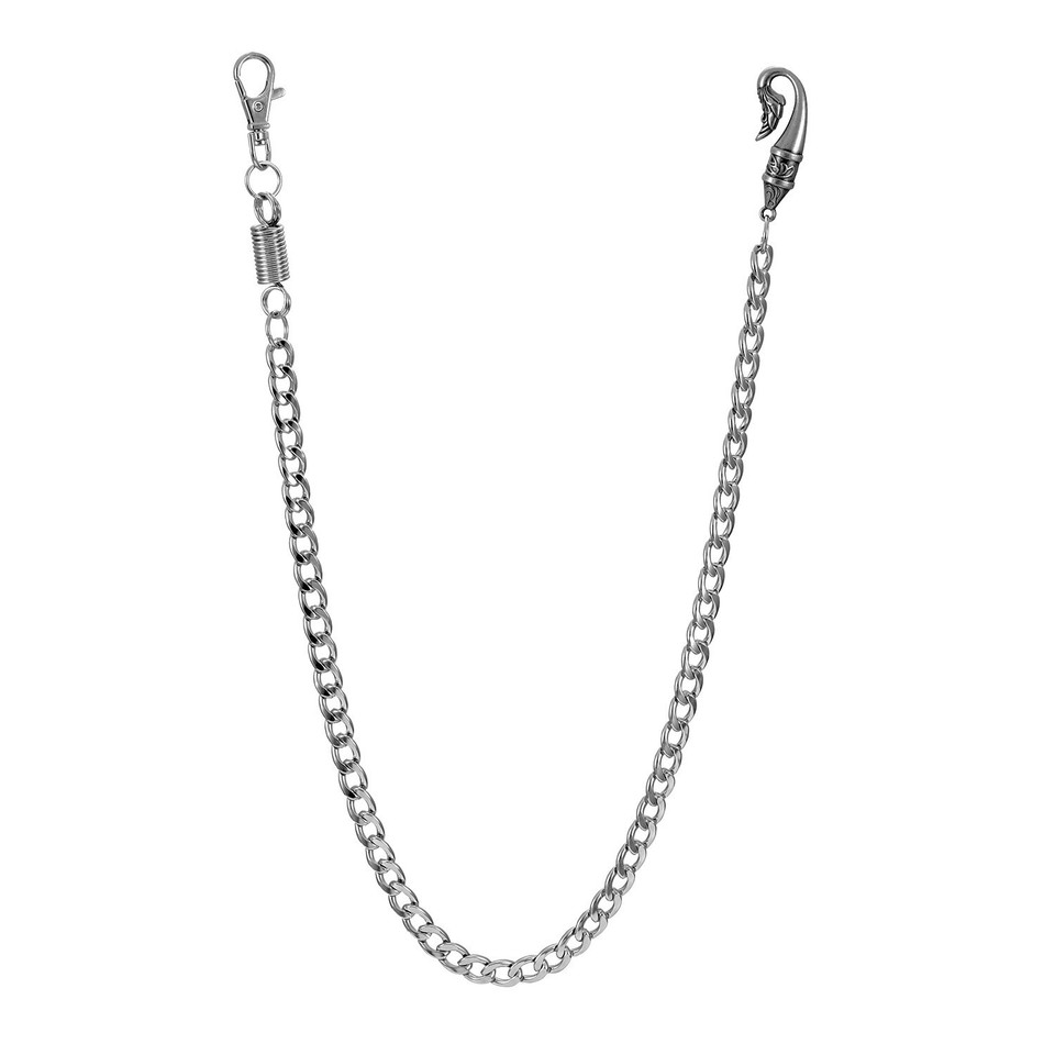 Mens Fishtail Hip Hop Punk Metal Wallet Chain Links Keychain Jeans ...