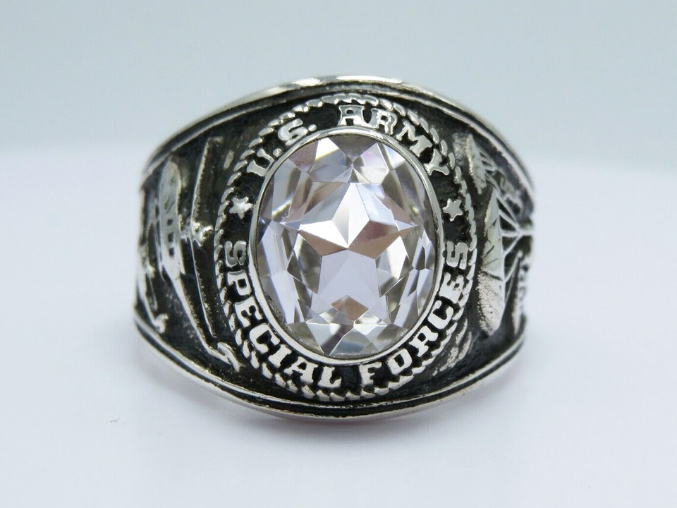 SILVER 925 , USSF , Special Forces Ring , USSF RING , PARACHUTIST , US ...