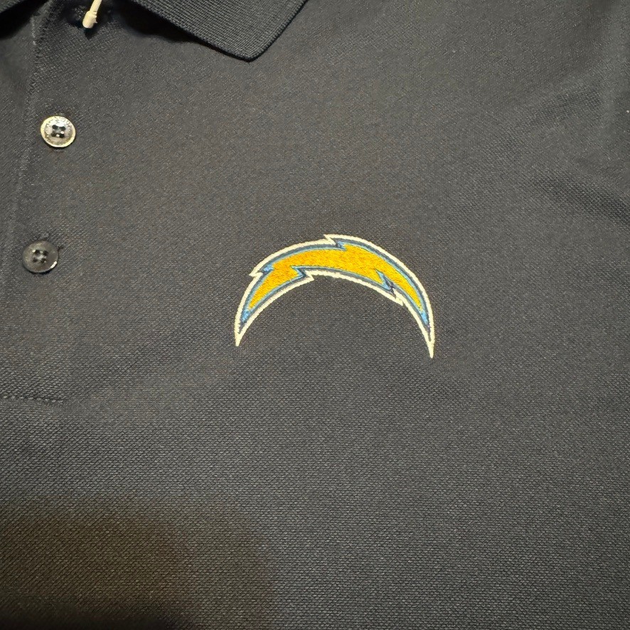 NWT Los Angeles Chargers Polo Shirt Men's XXL Chest Logo Embroidered ...