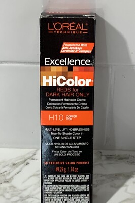 L'oreal Excellence Permanent Creme Hicolor H10 Copper Red - 1.74oz (# ...