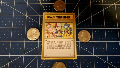 2000 Pokemon Japanese promo No. 1 Trainer trophy card (STICKER) | eBay