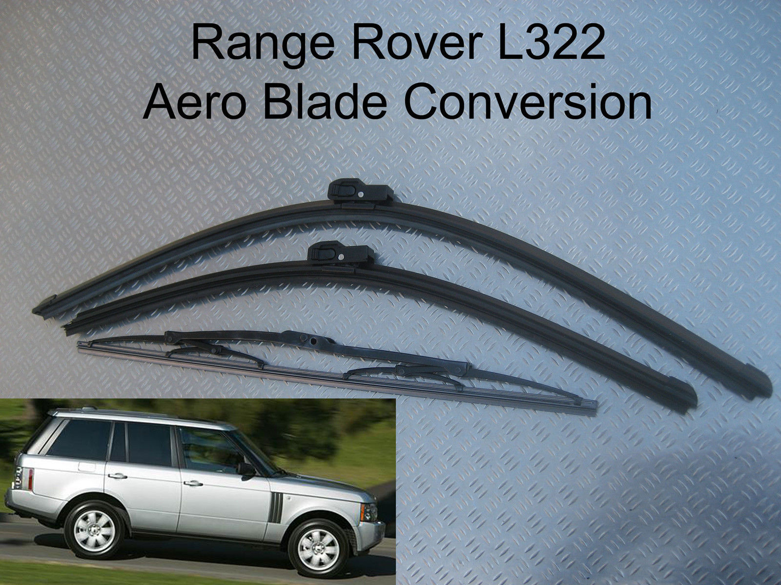 AERO FLAT Front Rear Wiper Blades Range Rover L322 2002 - 2012 YES THEY ...