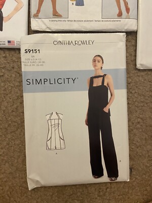 SIMPLICITY PATTERN 9151 JUMPSUIT ROMPER MISSES SIZES 4 6 8 10 12 UNCUT ...