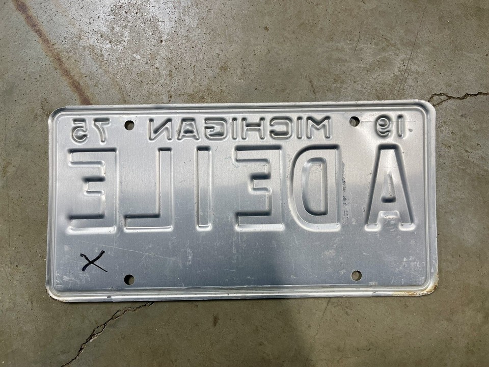 1975 Michigan License Plate Vanity # A DEILE | eBay