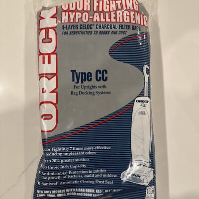 8-Pack Oreck Type CC HEPA Celoc Charcoal Filter Vacuum Bags CCPK80F | eBay