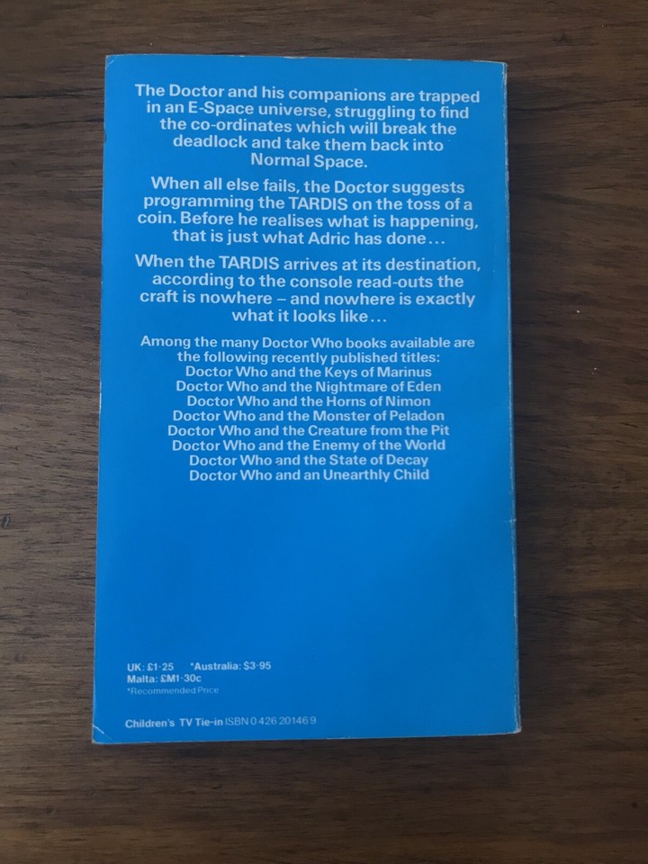 DOCTOR WHO AND WARRIORS' GATE By John Lydecker | eBay