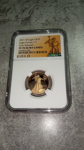 2021-Gold W Mint Mark Eagle G$10 Eagle Portrait T-2 Early Releases PF ...