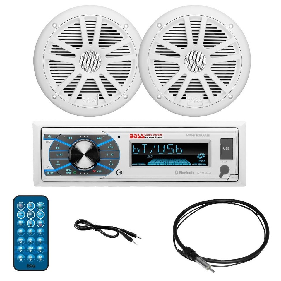1 kit marino BOSS AUDIO SYSTEMS MCK632WB.6 per barca gommone mare mp3 ...