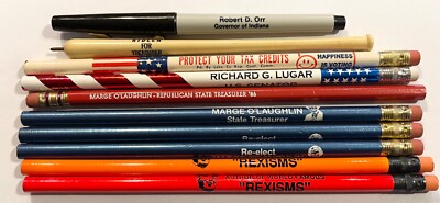 VINTAGE INDIANA POLITICAL CAMPAIGN PEN & PENCIL GROUP | eBay